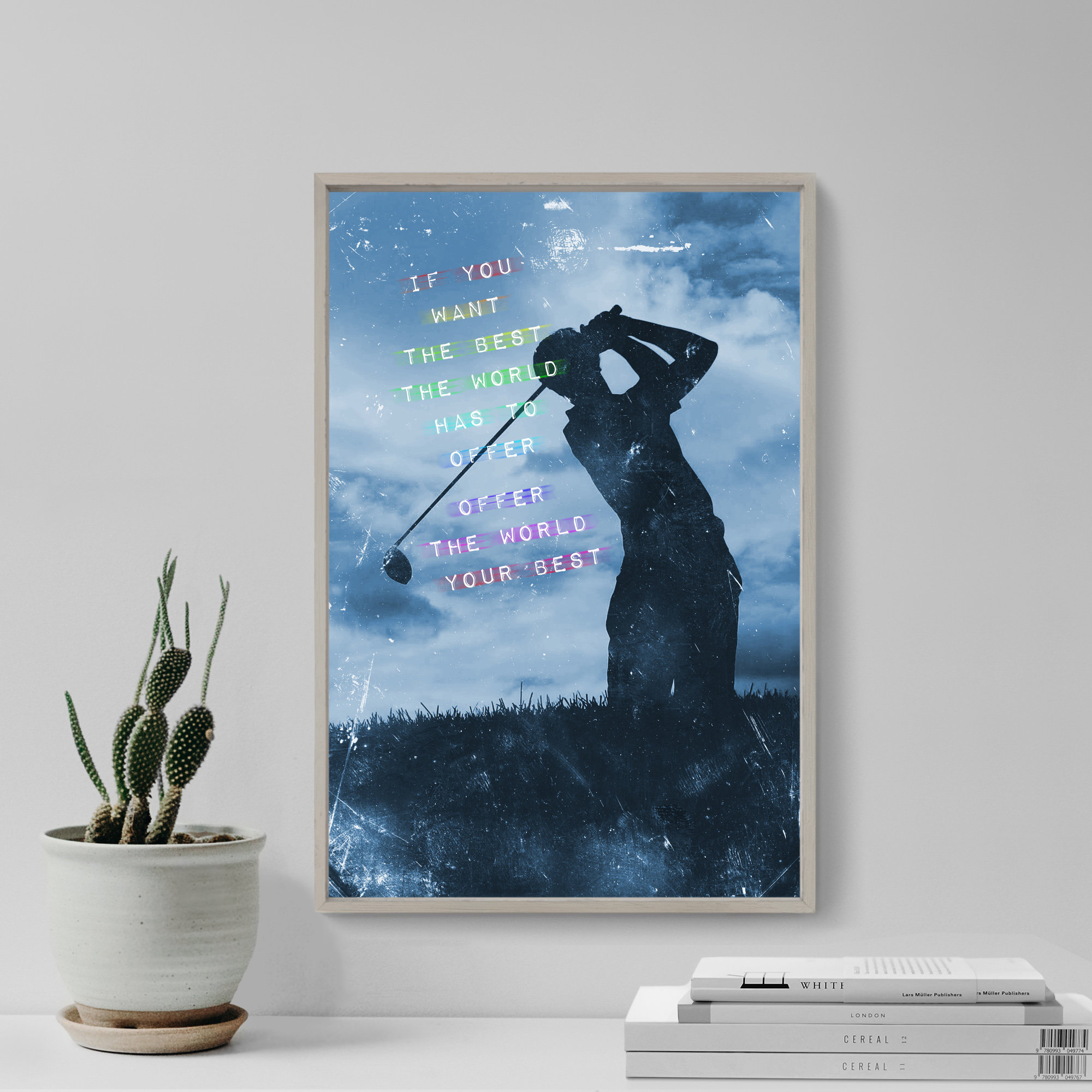 Motivational Golf Poster 05 If You Want the Best Unique | Etsy