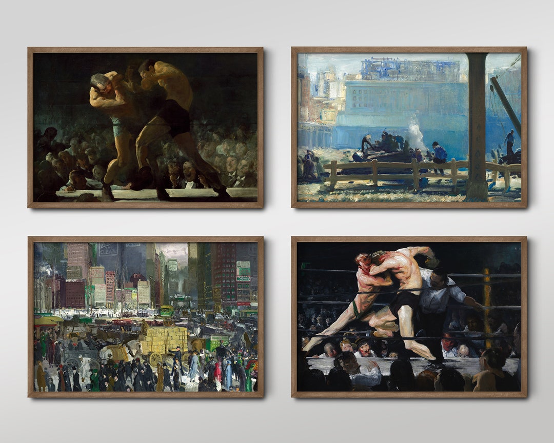 Set of Four George Bellows Prints - 4 Classic Paintings - Photo Poster ...