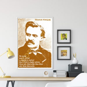 Friedrich Nietzsche Art Print - Photo Poster Gift Quote - Motivational ...