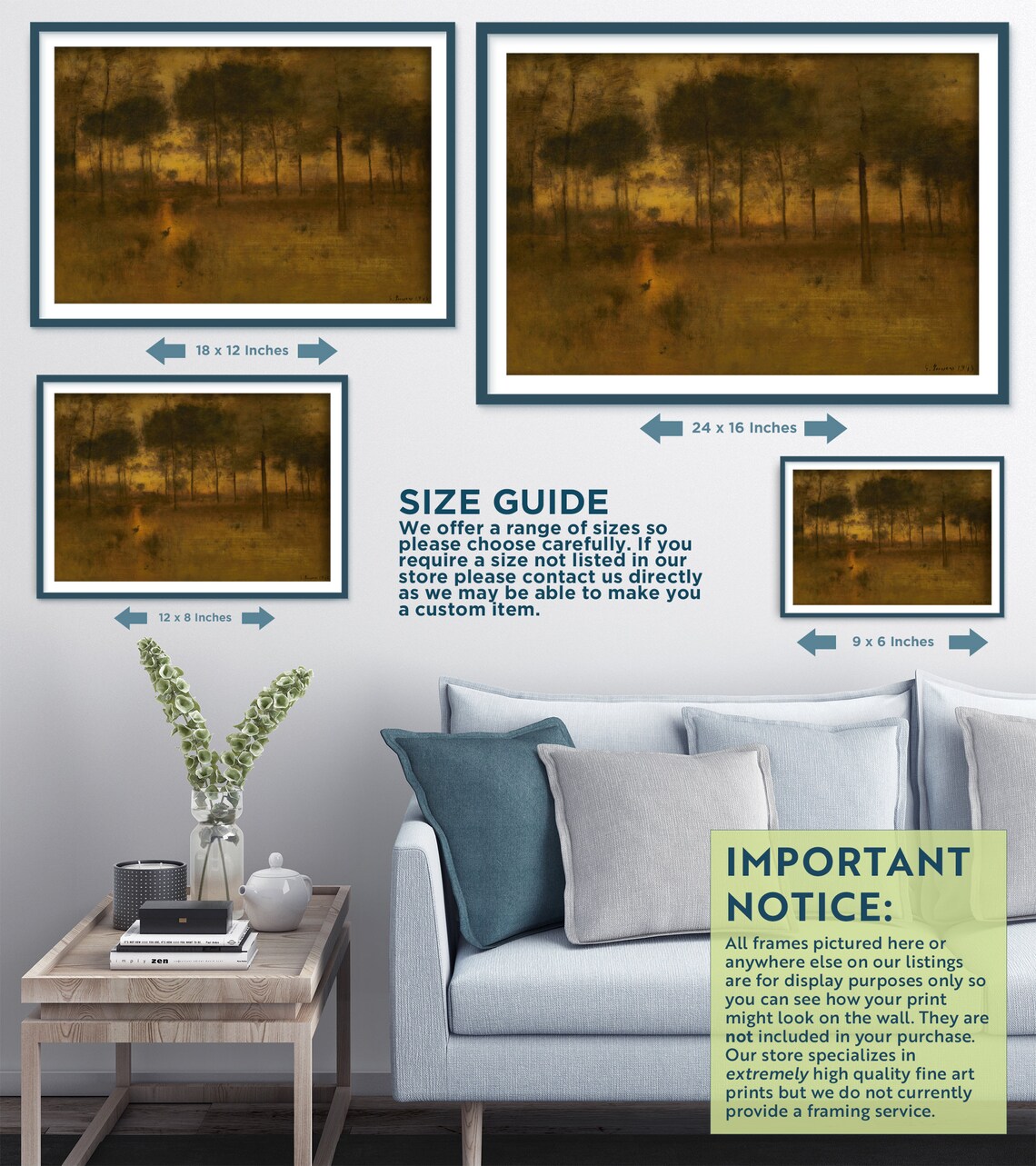 George Inness the Home of the Heron 1893 Classic - Etsy