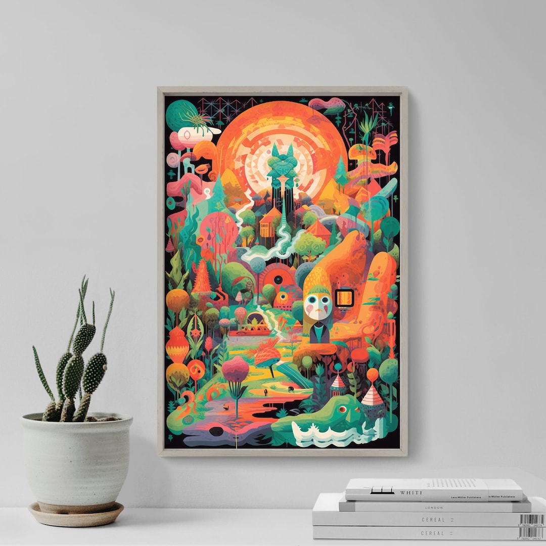Hallucinogenic Trip Illustration 4 - Art Print Poster Painting - Museum ...