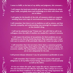 The Hippocratic Oath Doctor's Promise and Commitment Original Poster ...