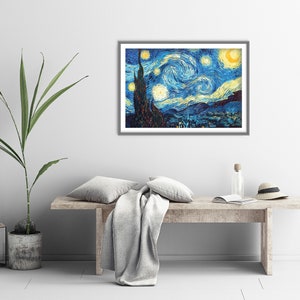 Vincent Van Gogh - Starry Starry Night (1889) - Art Print Painting ...