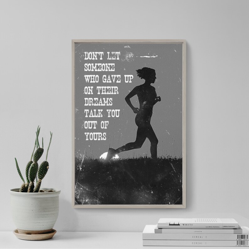 Running Motivational Poster 3 - Art Print Photo Gift Home Wall Decor ...