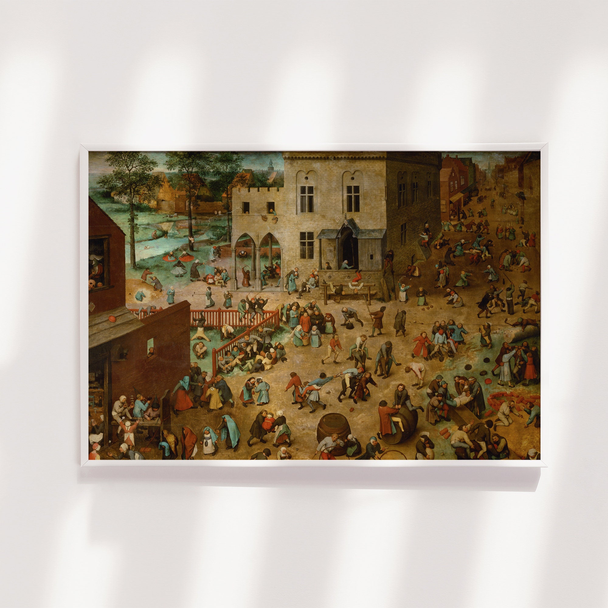 Pieter Bruegel the Elder - Children's Games (1560) - Reproduction of a ...