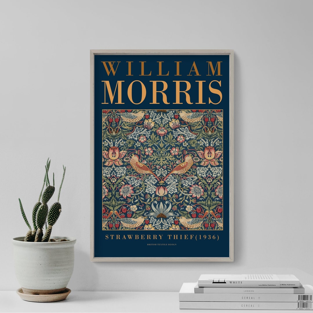 William Morris - Strawberry Thief (1936) - Art Print, Poster, Painting ...