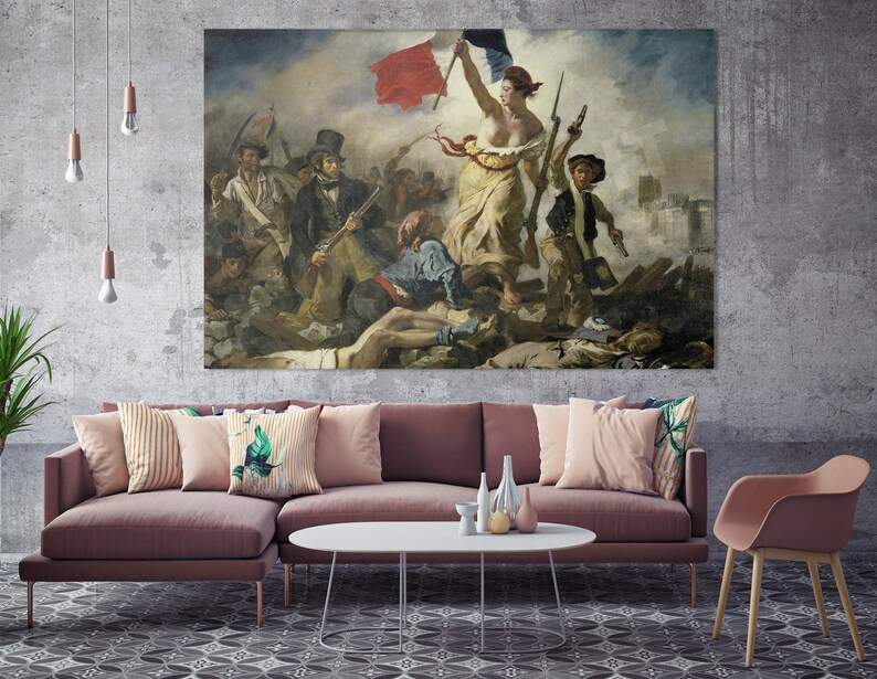 Eugene Delacroix - Liberty Leading the People (1830) - Reproduction of ...
