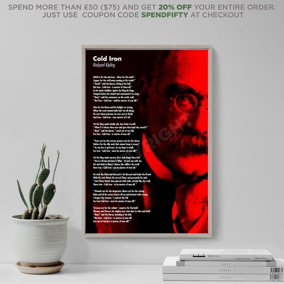 Rudyard Kipling Poem Cold Iron Poster Original Art Print | Etsy