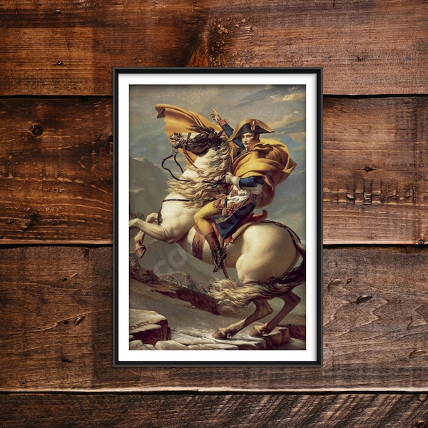Napoleon Crossing the Alps Poster - Etsy
