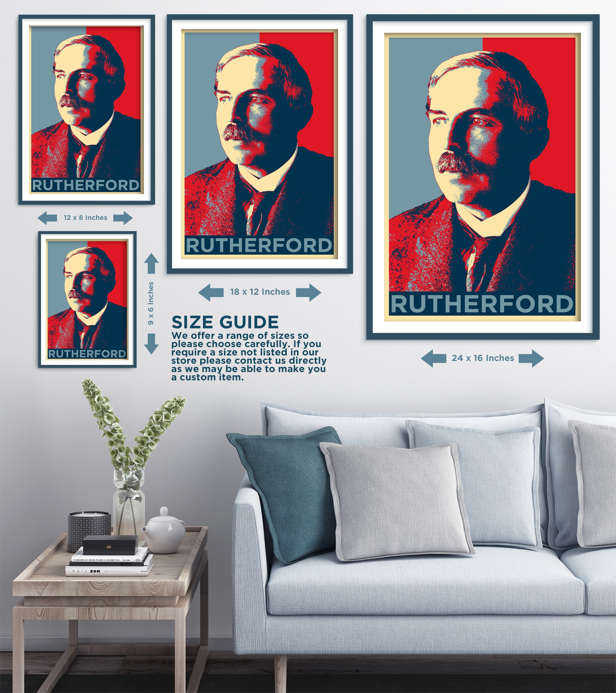 Ernest Rutherford Original Art Print Photo Poster Gift Home | Etsy