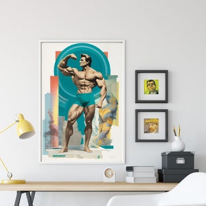 Bodybuilding Vintage Posters 4 - Art Print Poster Painting - Giclee Home Wall Décor - Etsy