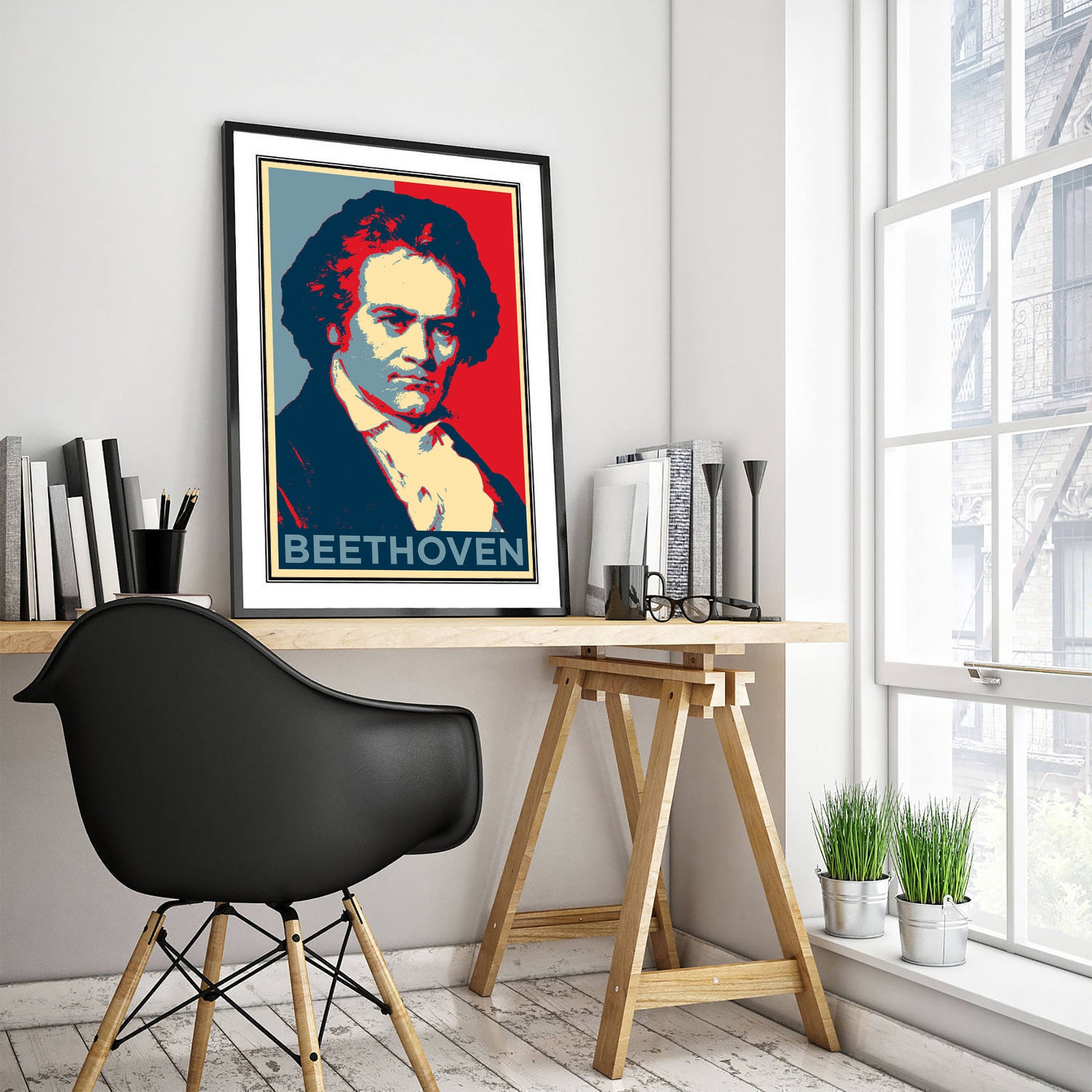 Ludwig Van Beethoven Original Art Print - Photo Poster Gift Home Wall ...