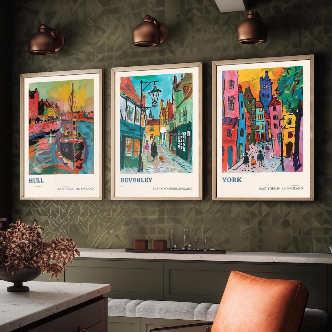 East Yorkshire Landmarks - Set of Three Art Prints - Hull Poster ...