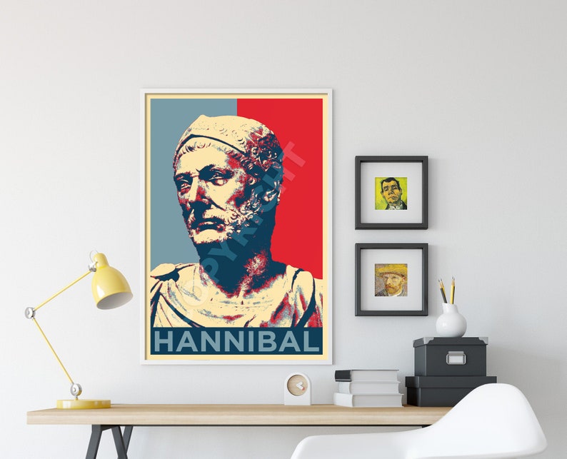 Hannibal Barca Original Art Print - Photo Poster Gift Wall Decor - Hope ...
