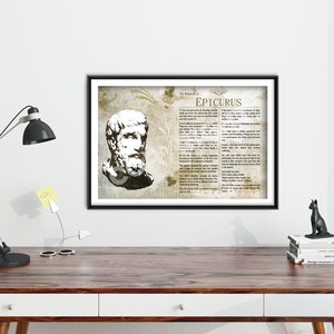 The Wisdom of Epicurus - Original Art Print Featuring His Greatest ...