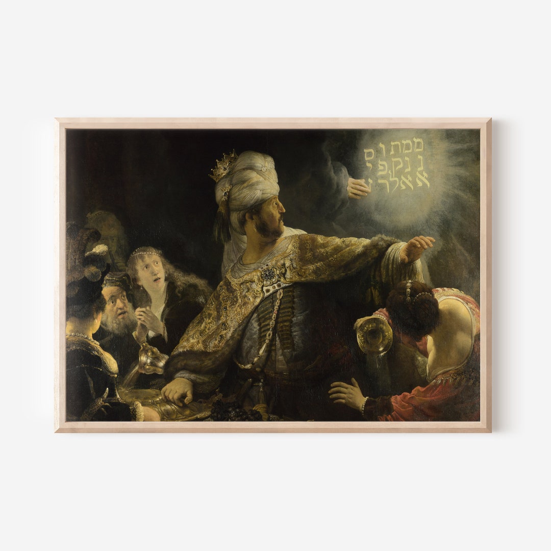 Rembrandt - Belshazzar's Feast (1638) - Classic Painting Photo Poster ...