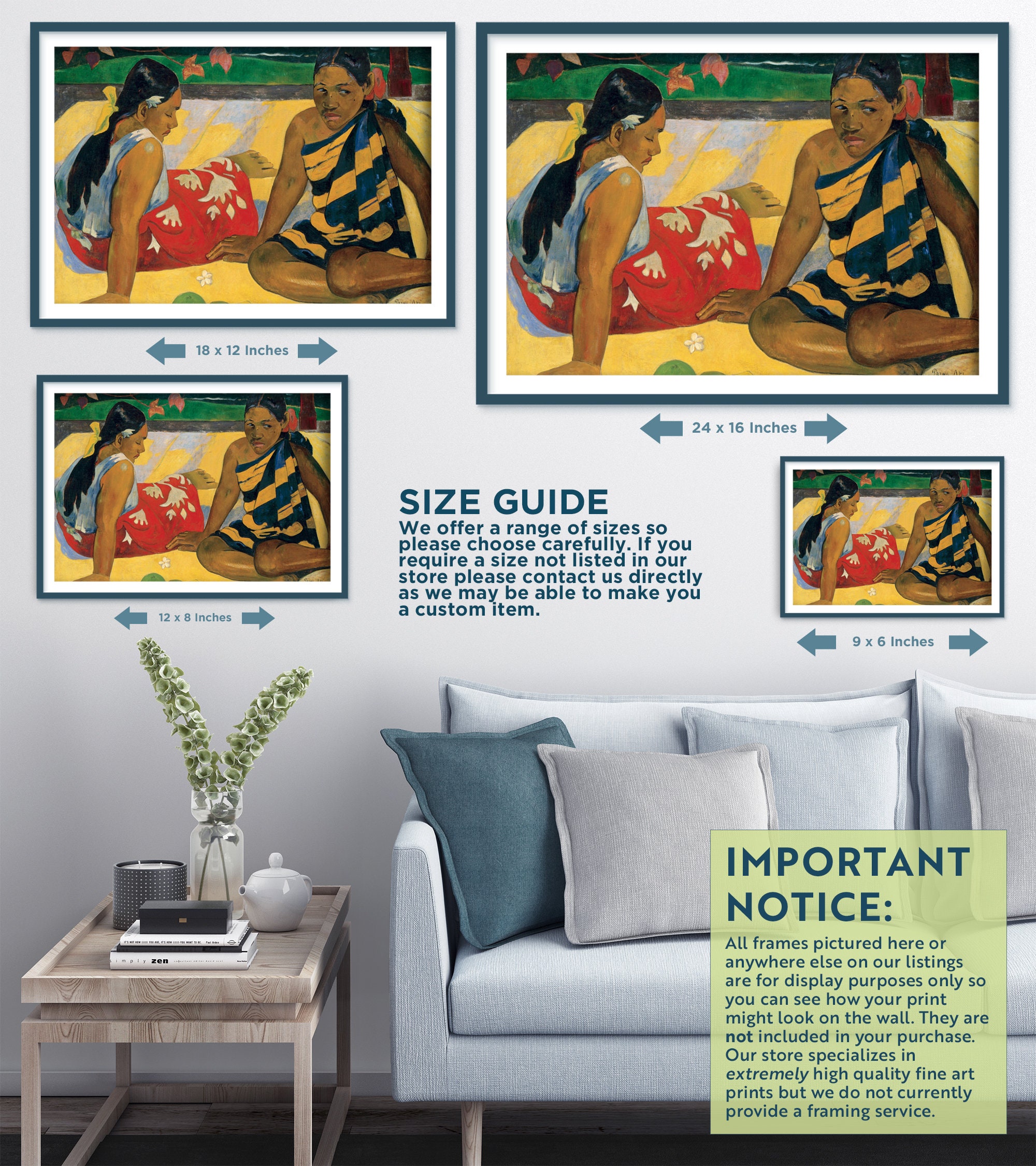 Paul Gauguin - Parau Api. What News (1892) - Painting Photo Poster ...