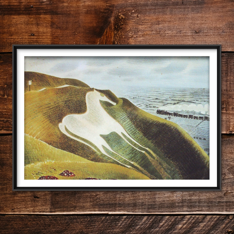 Eric Ravilious the Westbury Horse 1939 Classic Painting | Etsy