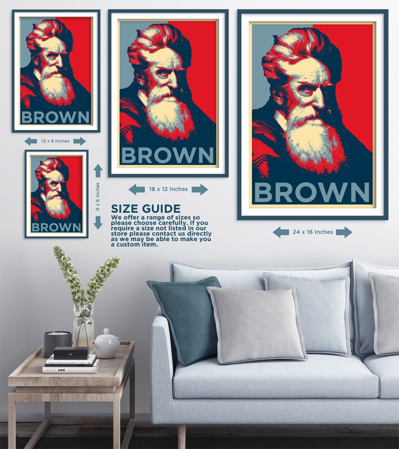 John Brown (abolitionist) Original Art Print - Photo Poster Gift Wall ...