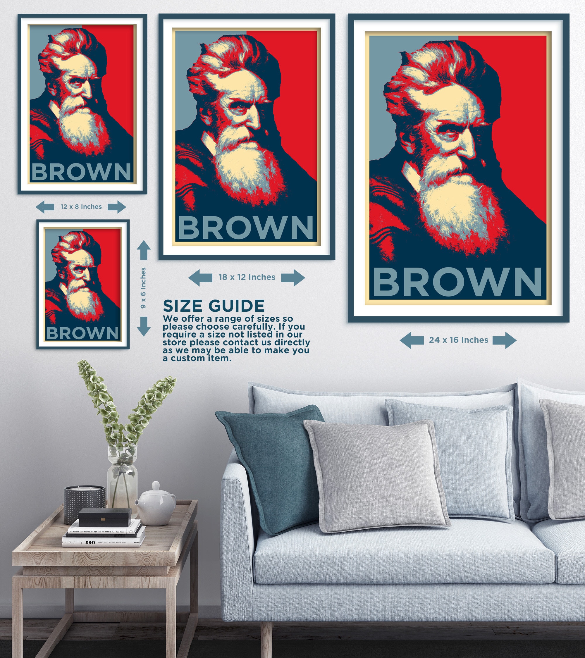 John Brown abolitionist Original Art Print Photo Poster | Etsy