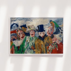 James Ensor - the Intrigue (1890) - Classic Painting Photo Poster Print ...