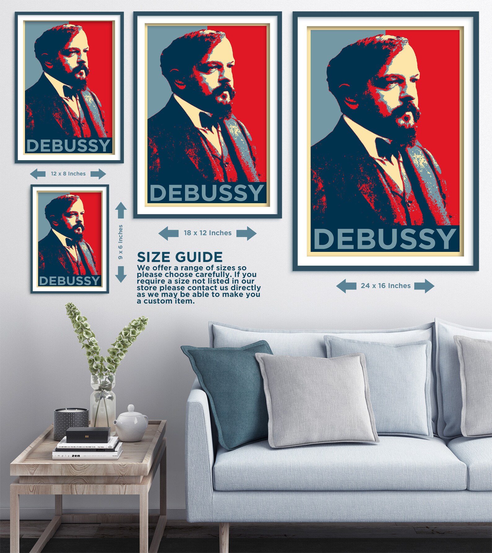 Claude Debussy Original Art Print - Photo Poster Gift - Composer ...