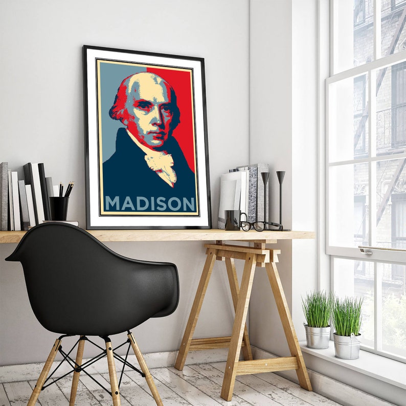 James Madison Original Art Print Photo Poster Gift Hope | Etsy