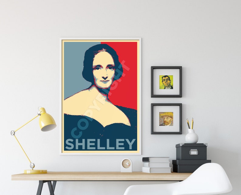 Mary Shelley Original Art Print - Photo Poster Gift Home Wall Decor ...