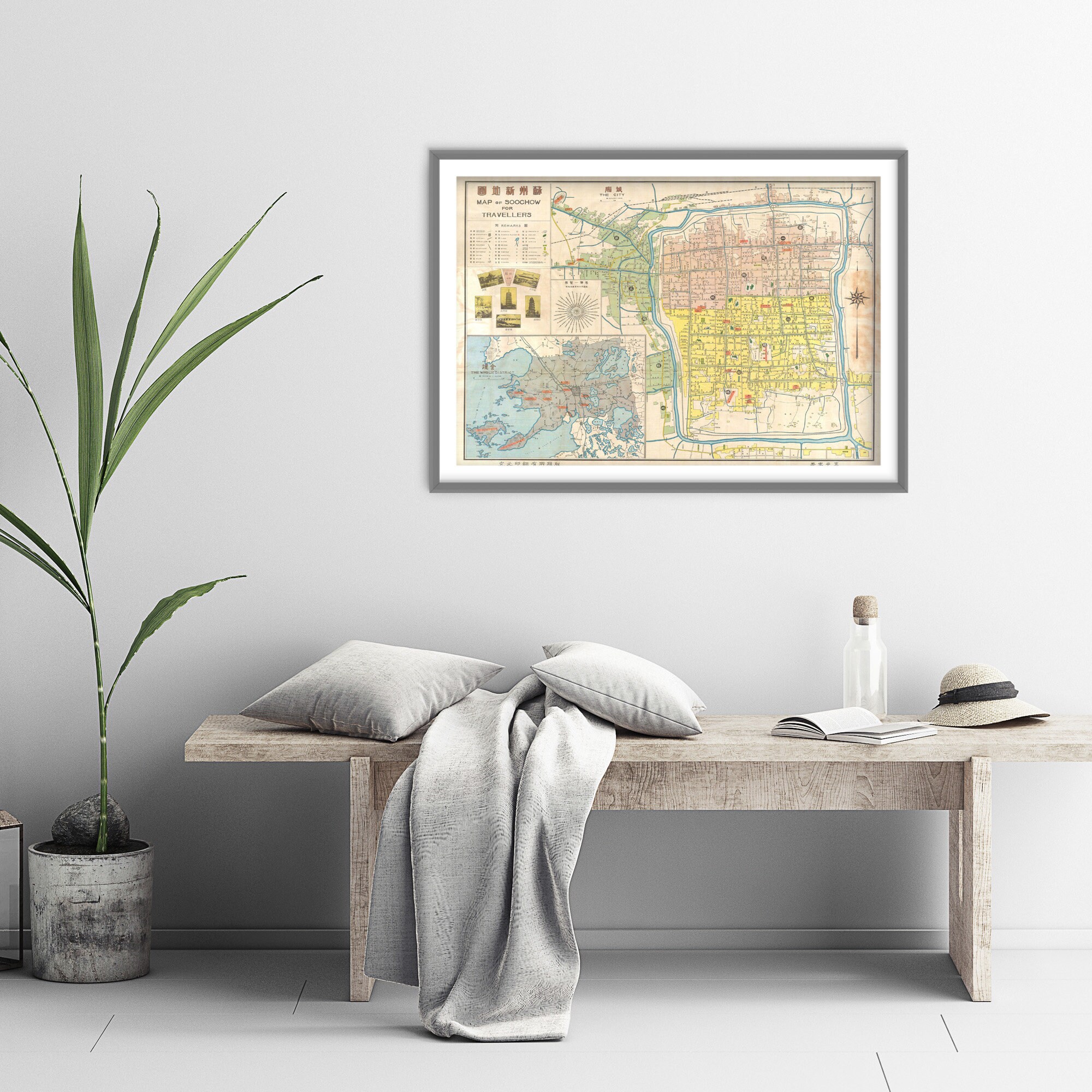 Reproduction of a Vintage Map of Suzhou (soochow), China From 1931 ...