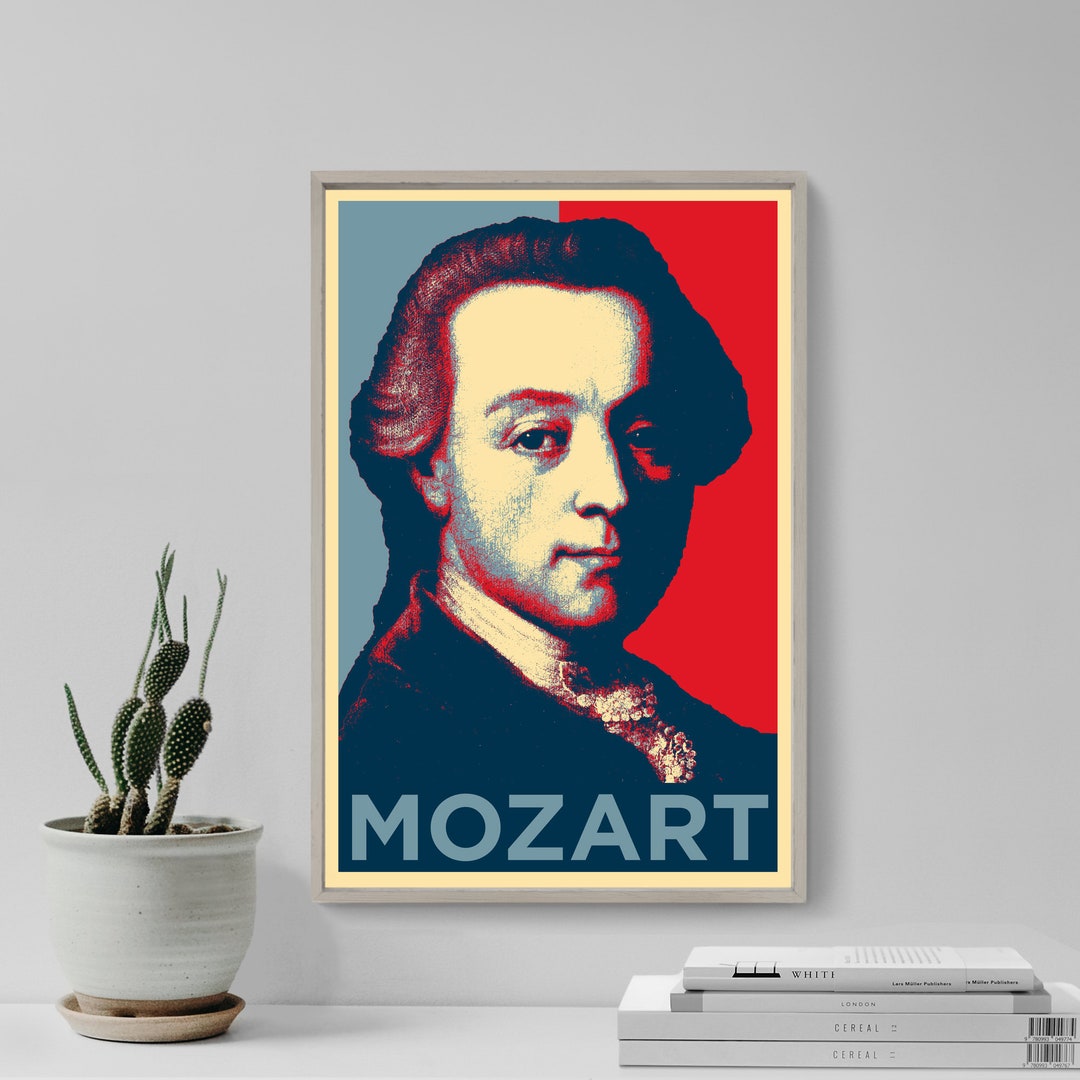 Wolfgang Amadeus Mozart Original Art Print - Photo Poster Gift Wall ...