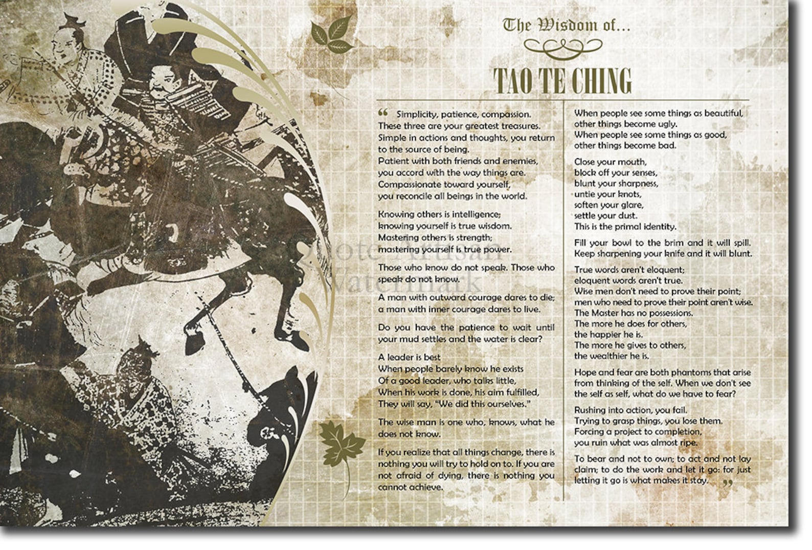 The Wisdom of the Tao Te Ching Original Art Print Featuring - Etsy UK