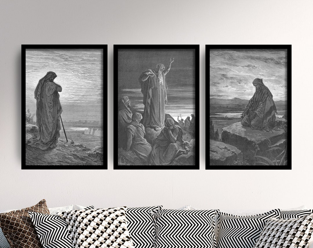 Set of Three Gustave Dore Prints - the Prophets - 3 Paintings Photo ...