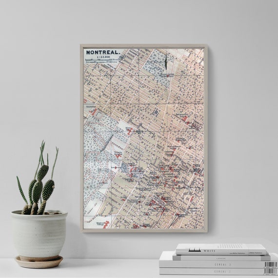 Reproduction of a Vintage Map of Montreal Canada From 1894 | Etsy