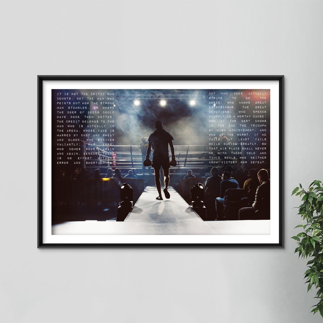 Theodore Roosevelt - the Man in the Arena - Boxing Edition - Poster ...