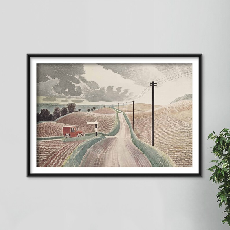 Eric Ravilious - Wiltshire Landscape (1937) - Classic Painting Photo ...