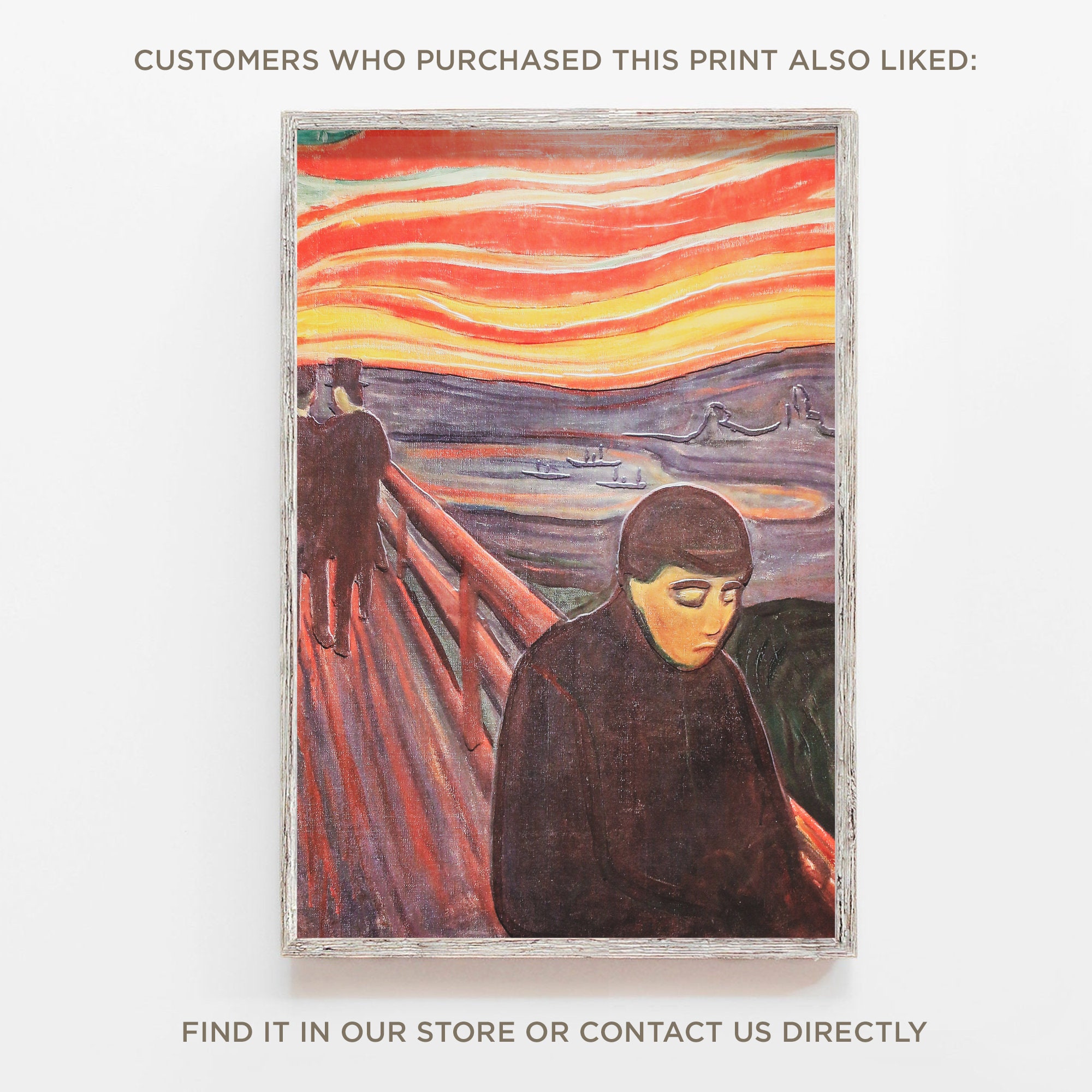 Edvard Munch Anxiety 1894 Painting Photo Poster Print | Etsy UK