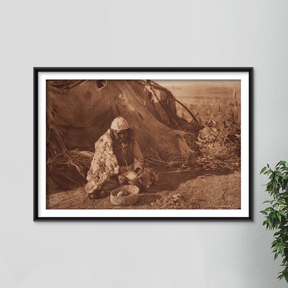 Edward Curtis Achomawi Basket Maker 1923 Vintage - Etsy