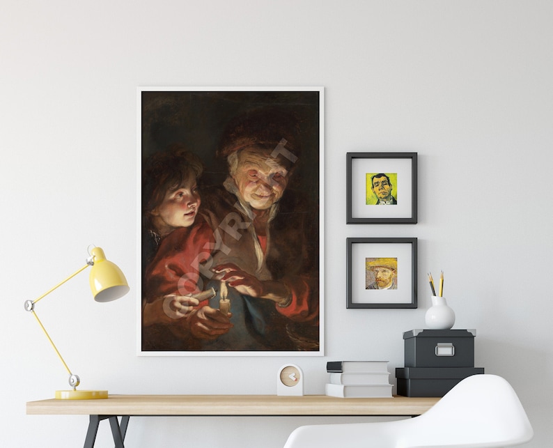 Peter Paul Rubens Old Woman and Boy With Candles 1616 | Etsy