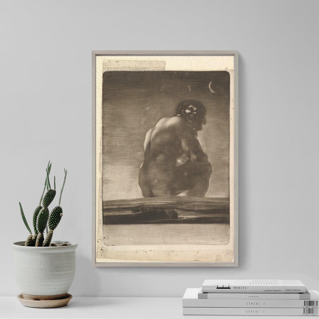 Francisco Goya - Giant Seated in a Landscape (1818) - Classic Painting ...