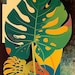 Set of Six Monstera Leaf Paintings - 6 Botanical Art Prints - Photo ...