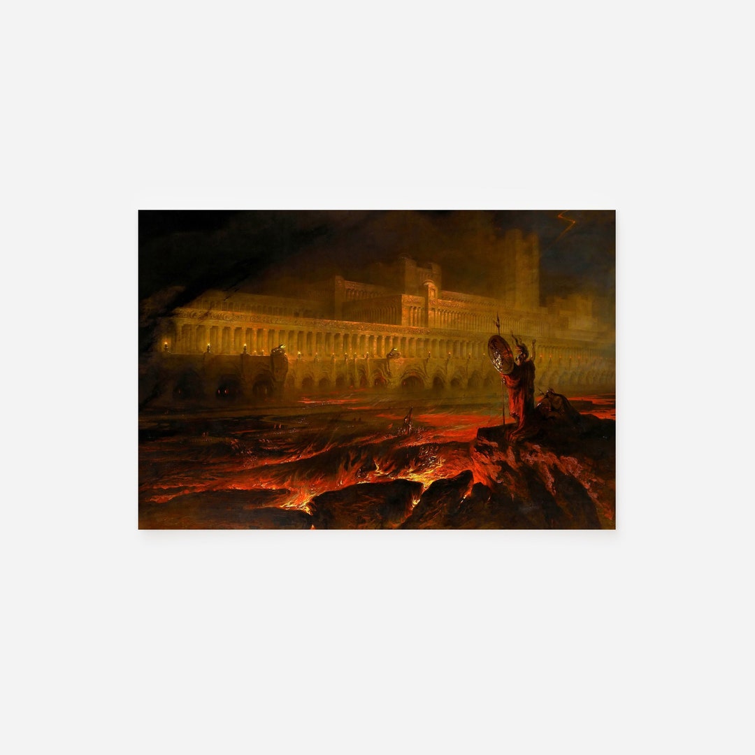 John Martin - Pandemonium (1841) - Art Print Poster Painting - Museum ...