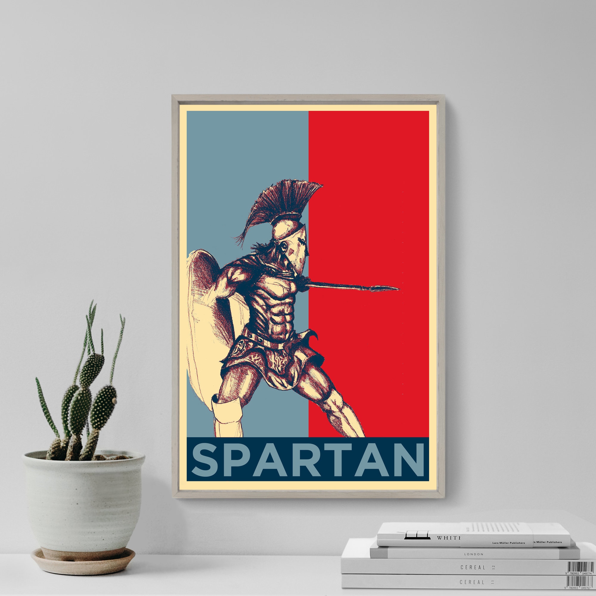 Spartan Soldier Original Art Print - Poster Photo Gift Wall Decor ...