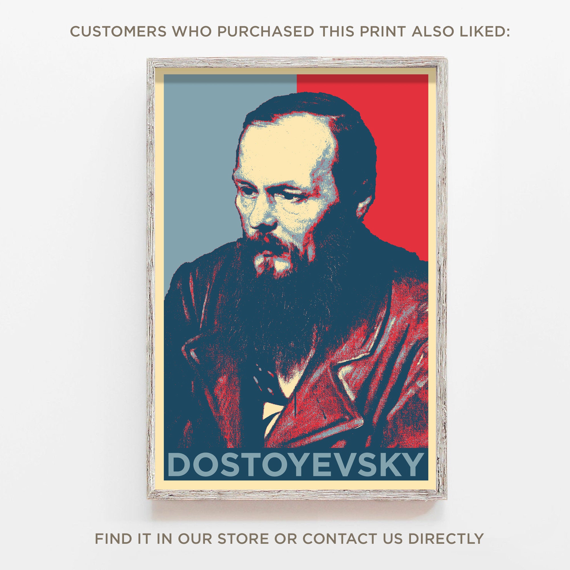 Fyodor Dostoyevsky Original Art Print - Photo Poster Gift Wall Decor ...