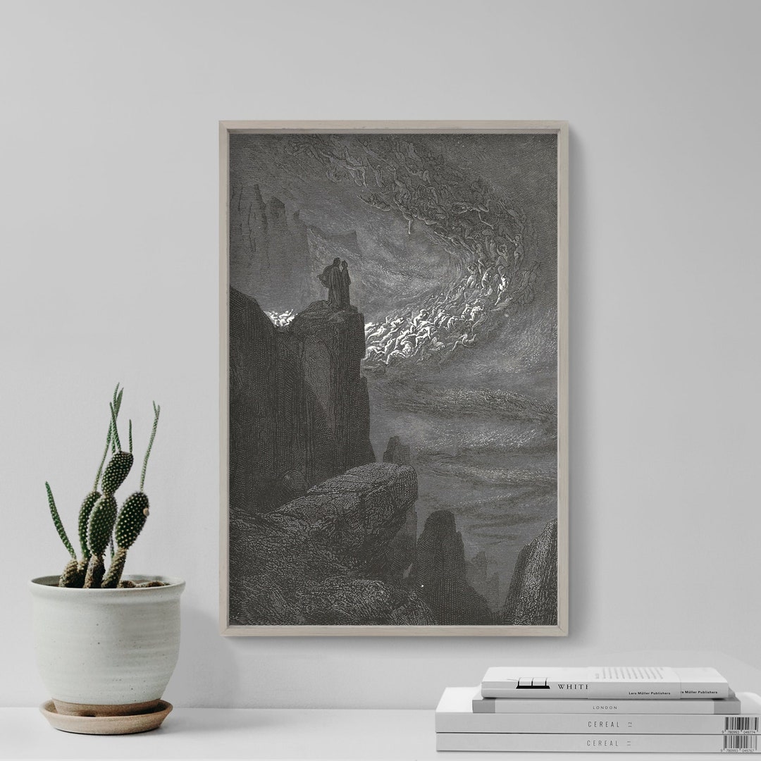 Gustave Dore the Tempest of Hell (1880) - Art Print Poster Painting ...