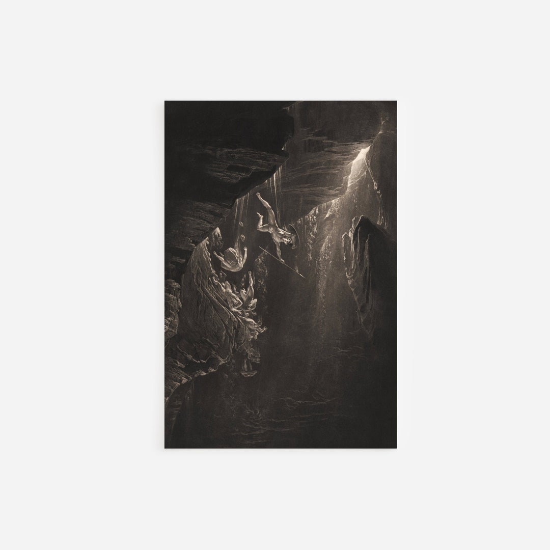 John Martin - the Fall of the Rebel Angels From Paradise Lost (1826 ...