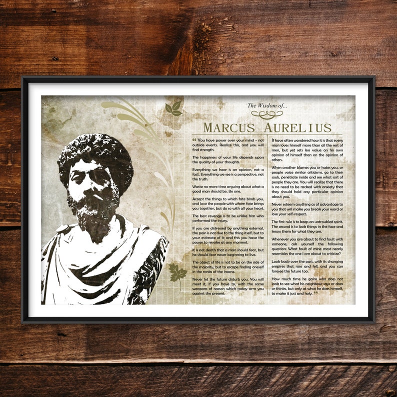 Marcus Aurelius Greatest Quotes Photo Poster Art Gift Wall - Etsy