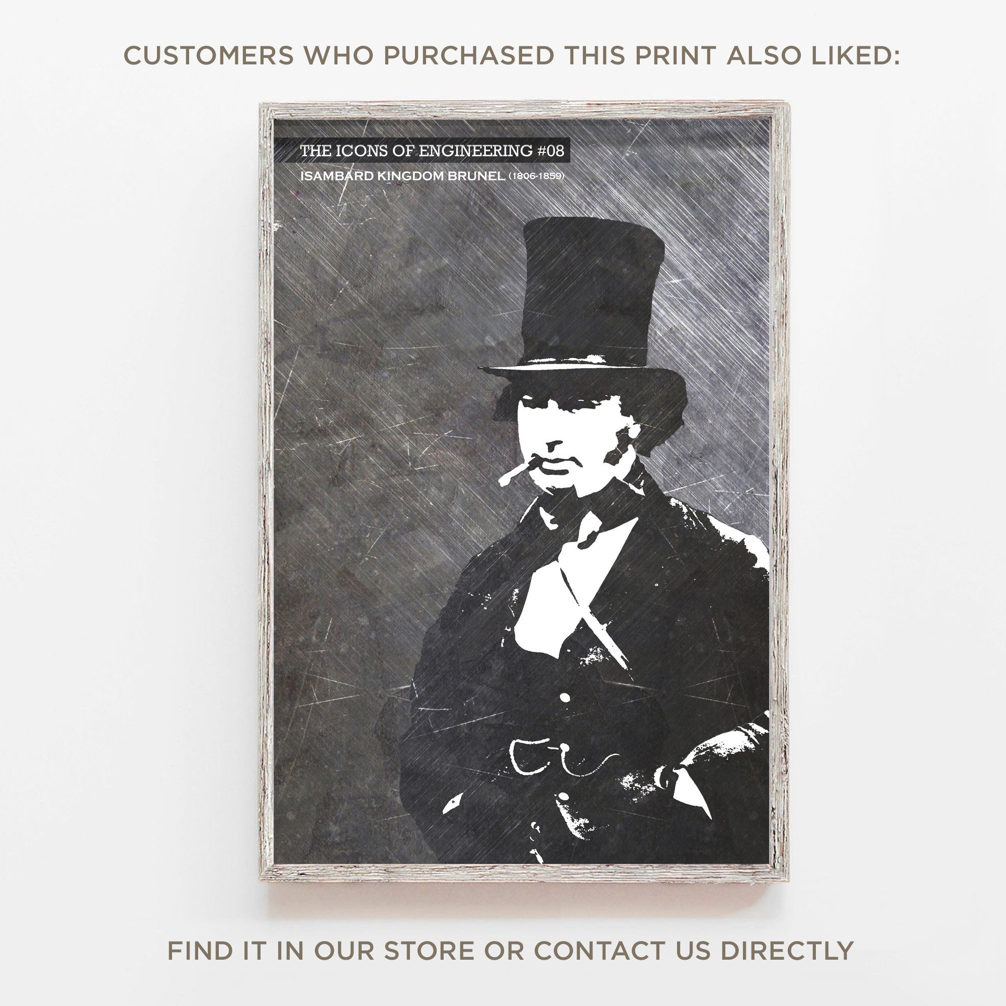 Isambard Kingdom Brunel Original Art Print Photo Poster Gift - Etsy Sweden