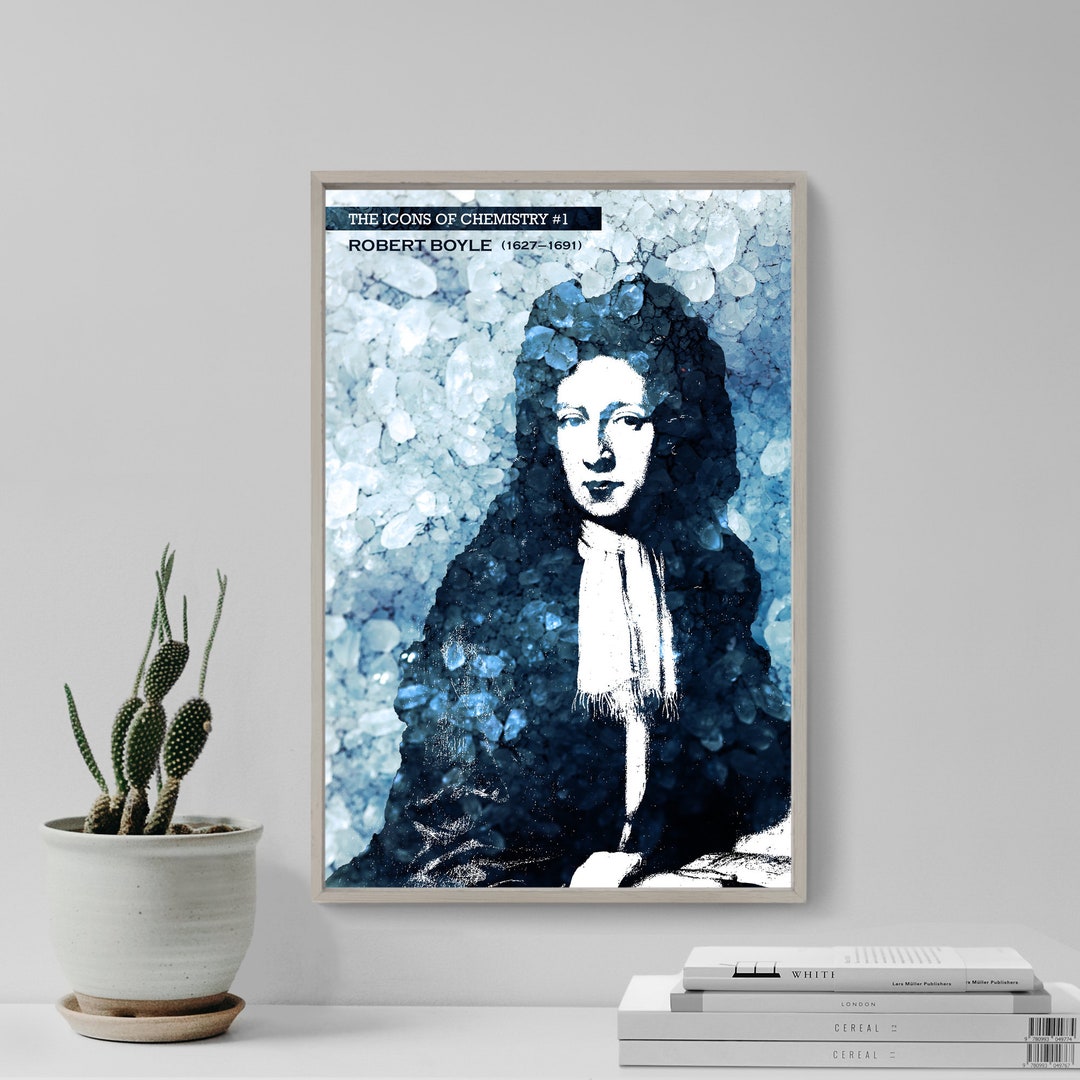 Robert Boyle - the Icons of Chemistry #01 - Art Print Poster Wall Home ...