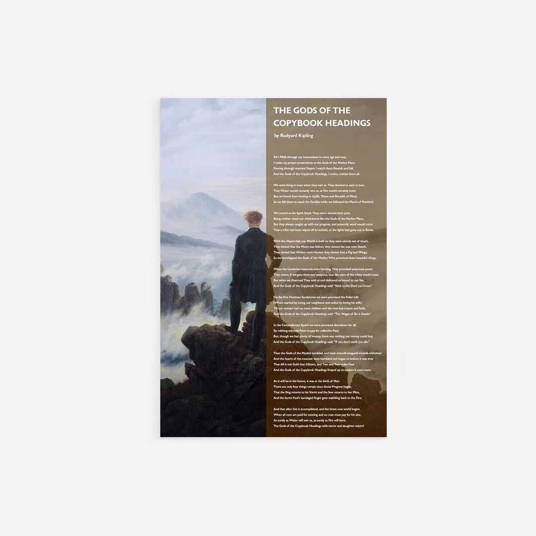 Rudyard Kipling Poem - the Gods of the Copybook Headings - Horizon ...