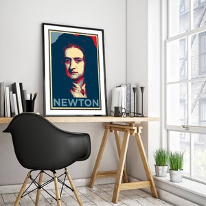 Isaac Newton Art Print - Photo Poster Gift Wall Decor - Hope Portrait ...
